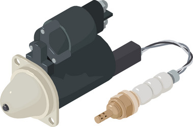 Oxygen sensor icon isometric 3d style Royalty Free Vector