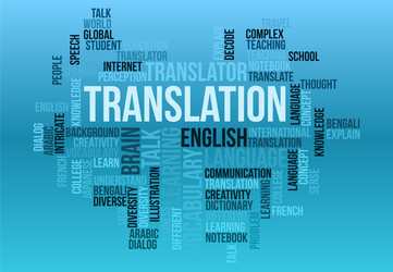 Business concept background translation word Vector Image