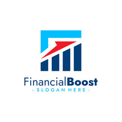 Financial boost logo progress concept logo Vector Image