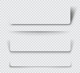 Realistic 3d shadows Royalty Free Vector Image