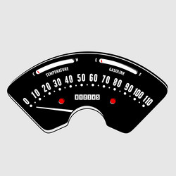 Retro speedometer gauge isolated on white Vector Image