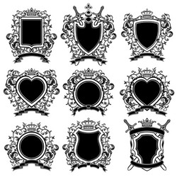 Coat of arms shield Royalty Free Vector Image - VectorStock