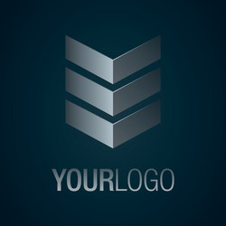 Abstract square stripe signal blue logo Royalty Free Vector