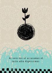 Hand drawn vintage poster Royalty Free Vector Image