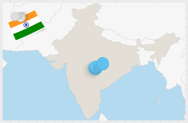 India Map with Location Pins Vector Images (over 350)