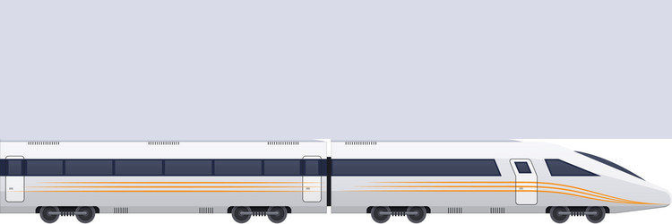 Modern fast train on railway type Royalty Free Vector Image