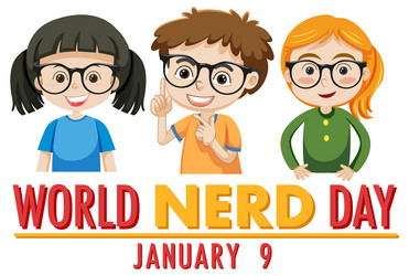 World nerd day banner design Royalty Free Vector Image