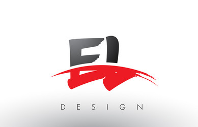 El e l letter logo with zebra lines texture Vector Image