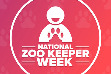 National zoo keeper week holiday concept Vector Image