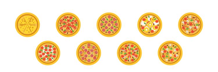 Pizza Toppings Vector Images (over 3,700)