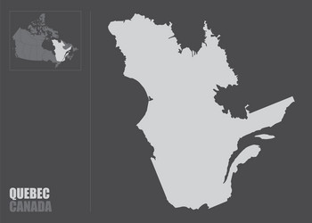 Quebec province outline map Royalty Free Vector Image