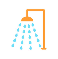 Simple shower icon or shower room sign Royalty Free Vector
