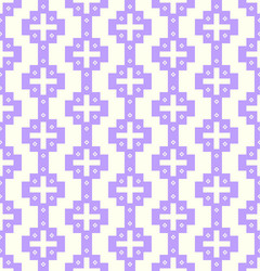 Gold vintage plus symbol and flower pattern Vector Image