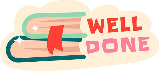 Nice work school sticker Royalty Free Vector Image