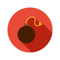 Bombed city circle icon Royalty Free Vector Image