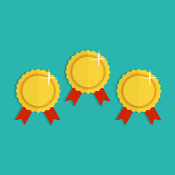 Gold reward winner icon Royalty Free Vector Image