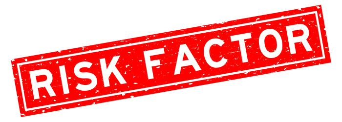 Grunge black risk factor word square rubber seal Vector Image