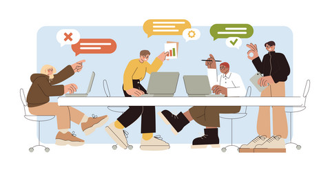 Hackathon technology infographic with flat icons Vector Image