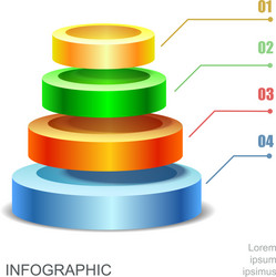 Pyramid chart for infographics Royalty Free Vector Image