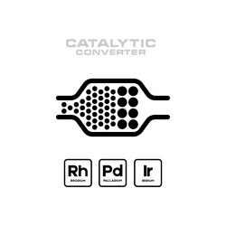 Catalytic converter and chemical element system Vector Image