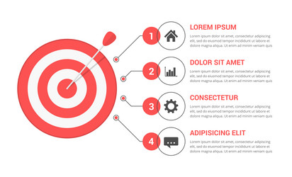 Goals or business target infographic concept Vector Image
