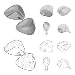 Product and poultry logo Royalty Free Vector Image