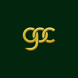 Letter goc monogram logo design Royalty Free Vector Image