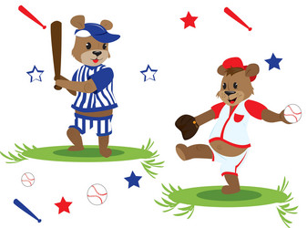 Teddy Bear Baseball Vector Images (over 100)