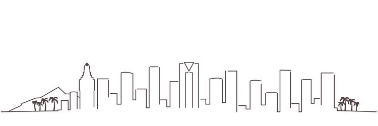 Cordoba dark line simple minimalist skyline Vector Image