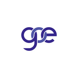Letter goe monogram logo design Royalty Free Vector Image
