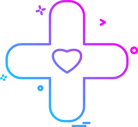 Plus heart medical icon design Royalty Free Vector Image