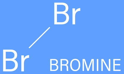 Elemental bromine br2 molecule skeletal formula Vector Image
