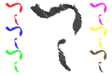 Qena governorate map Royalty Free Vector Image