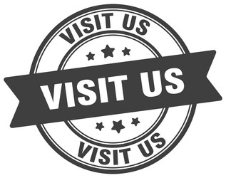 Visit us stamp label on transparent Royalty Free Vector