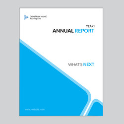 Eye catching annual report template Royalty Free Vector