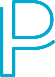 Letter P Blue Vector Images (over 4,300)