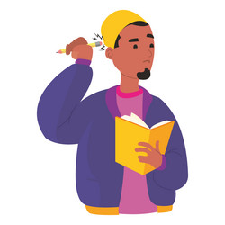 Poster of man thinking Royalty Free Vector Image