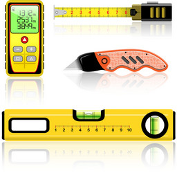 Laser level tool outline icon or design Royalty Free Vector