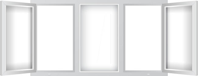 White classic plastic window Royalty Free Vector Image