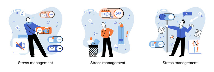 Stress management abstract metaphor pressure Vector Image