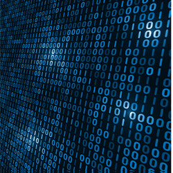 Blue binary computer code background Royalty Free Vector