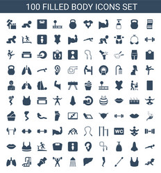 Body icons Royalty Free Vector Image - VectorStock