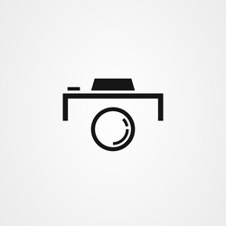 Camera icon photo studio logo design Royalty Free Vector