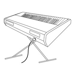 Dj octopus plays mixer for coloring page Vector Image