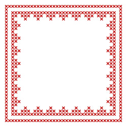 Cross stitch border frame pattern perfect Vector Image