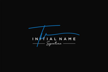Initial tv signature logo template hand drawn Vector Image