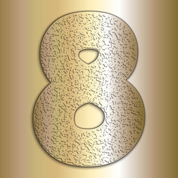 Colorful digits with grain texture digit 7 Vector Image