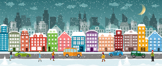 City landscape Royalty Free Vector Image - VectorStock