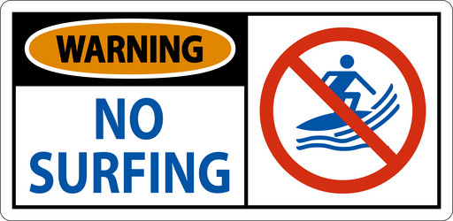 Swimming prohibited sign no allowed Royalty Free Vector