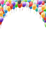 Balloons header template Royalty Free Vector Image